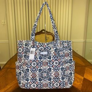 Vera Bradley | Bags | Nwt Vera Bradley Large Glenna Tote Lisbon ...